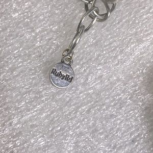 Ruby Rd. | Jewelry | Ruby Rd Large Silver Necklace Textured Flattened ...